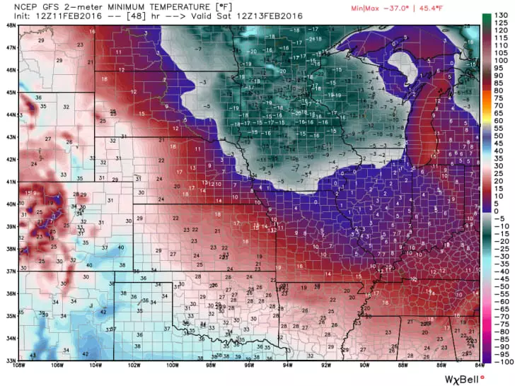 Isang Brutal Cold Snap ang Nagyeyelo sa Karamihan sa U.S. Ngayong Weekend 11583_2