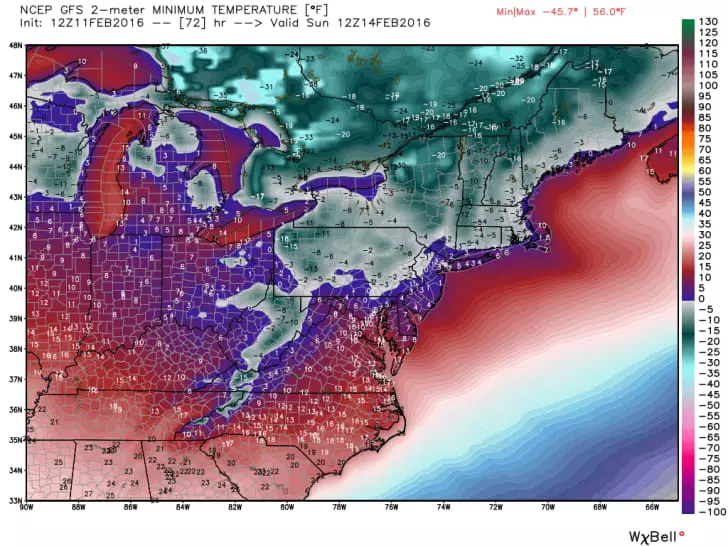 Isang Brutal Cold Snap ang Nagyeyelo sa Karamihan sa U.S. Ngayong Weekend 11583_3