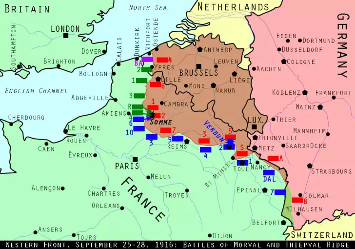 Battaglie di Morval e Thiepval Ridge 12521_1