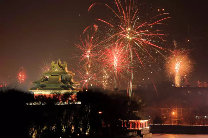 vatromet nad Zabranjenim gradom u Pekingu