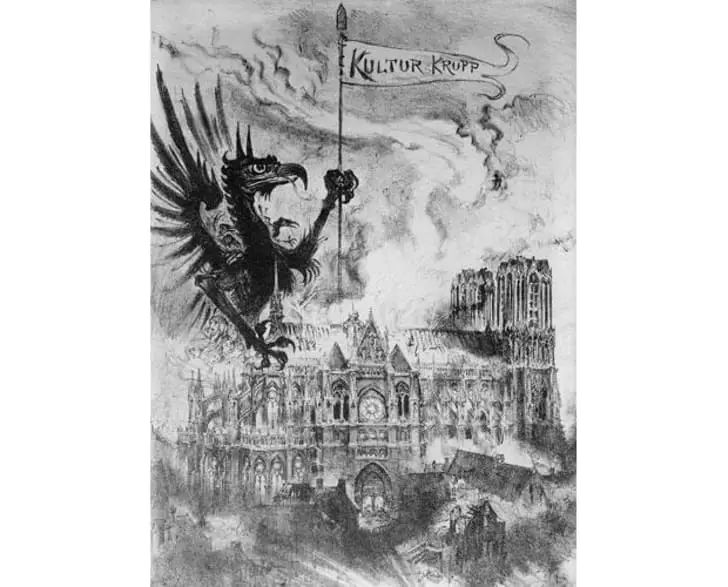 WWI Centennial: Reims Cathedral Burns 16123_5