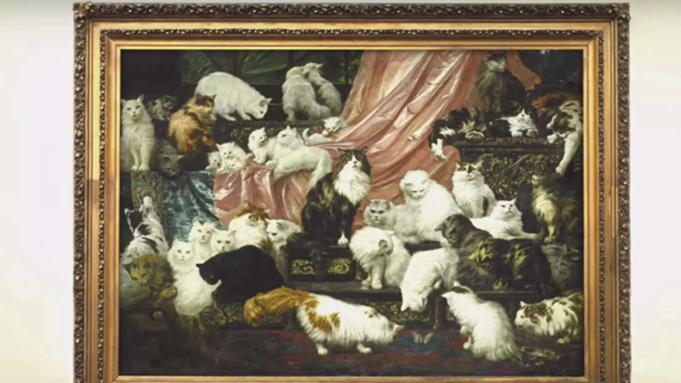 Sotheby's mette all'asta quello che potrebbe essere il dipinto di gatti più grande del mondo