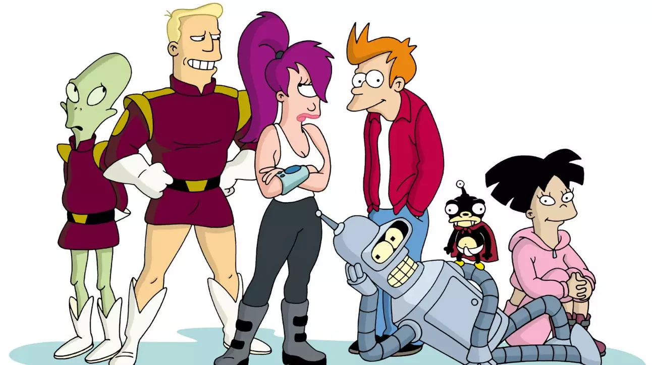 10 reyalite byen lwen sou Futurama