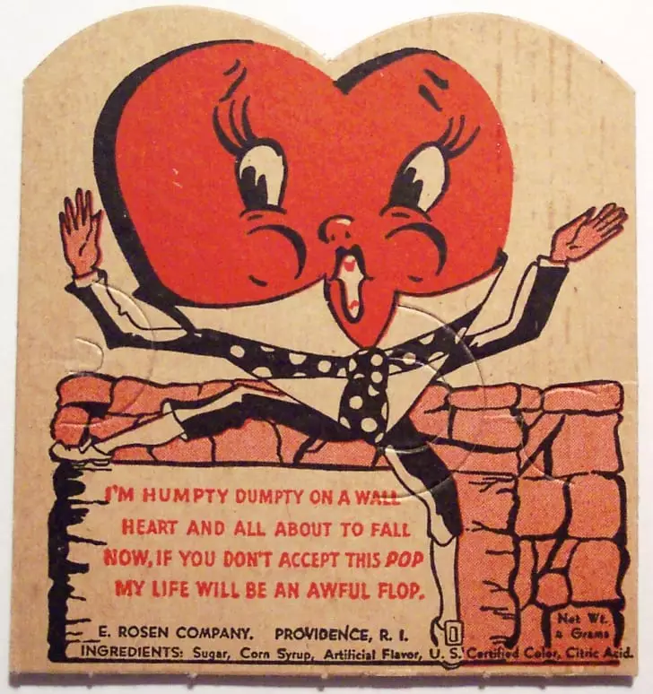 vintage humpty dumpty valentine