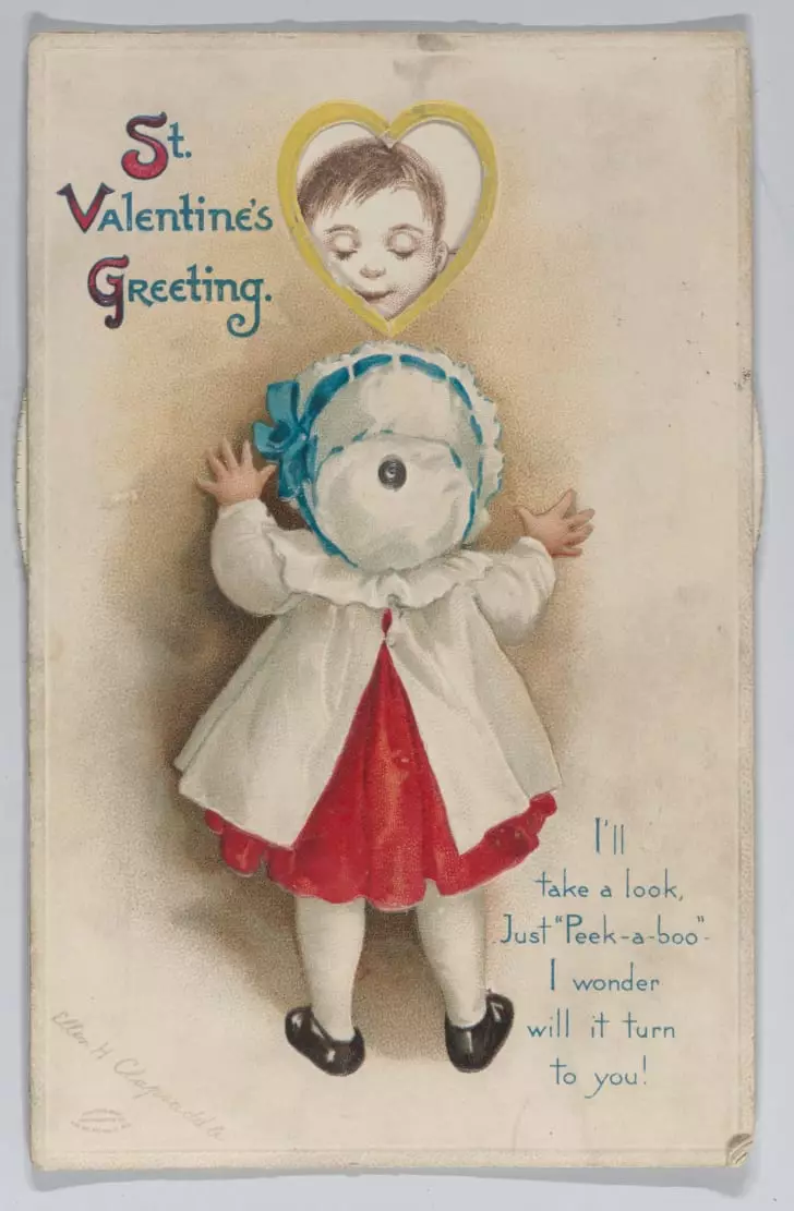 Valentine - beweechbere tsjil ansichtkaart, 1913. Keunstner Ellen Hattie Clapsaddle.