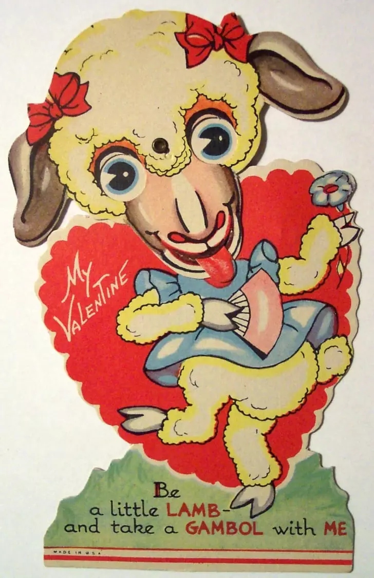 vintage valentine fan in laam