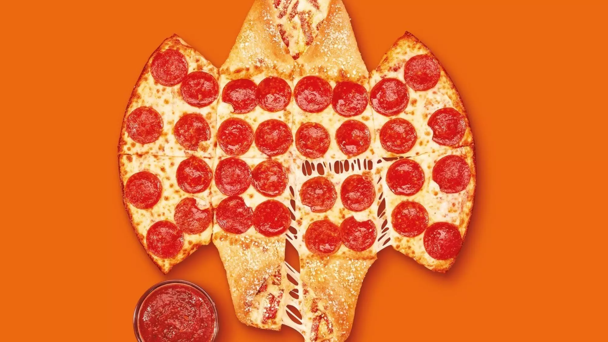 Little Caesars bietet eine Pizza in Batman-Form an