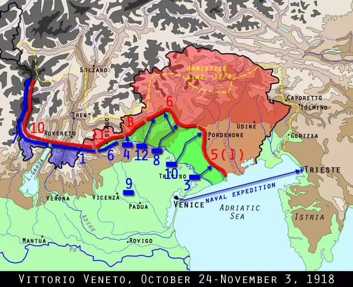 WWI शताब्दी: इटालीमा सहयोगीहरूको विजय, जर्मन नाविक विद्रोह 9121_4