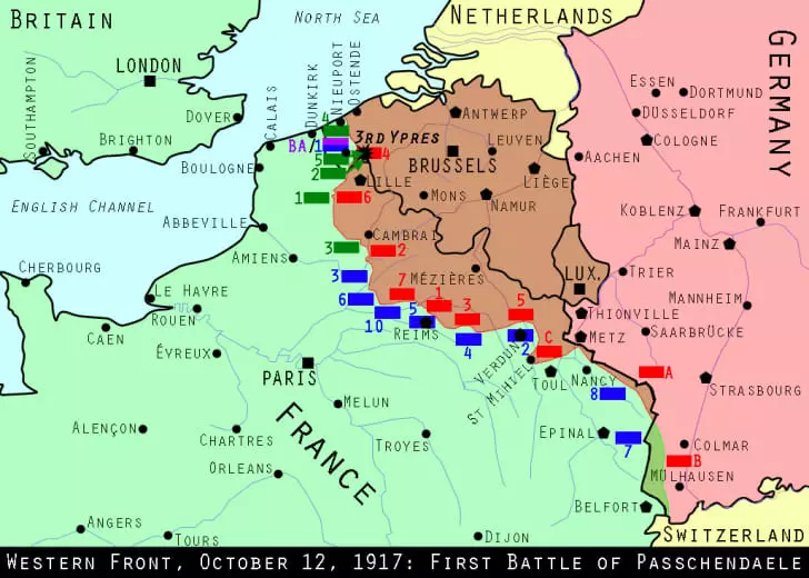 WWI صد سالہ: پہلا پاسچنڈیل، رینبو ڈویژن بحر اوقیانوس کو عبور کرتا ہے۔ 9151_1